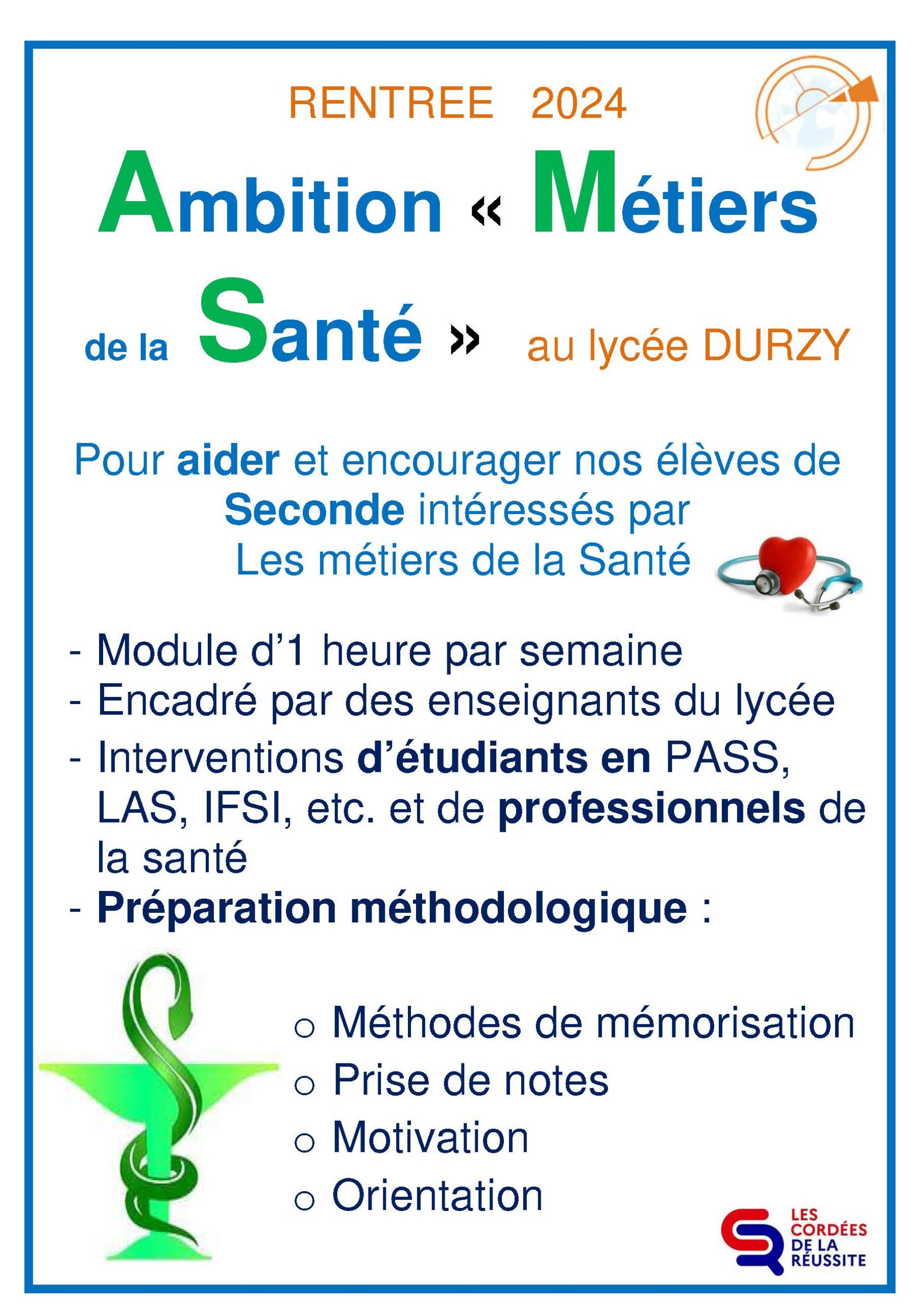 Projet Ambition sup santé en Seconde